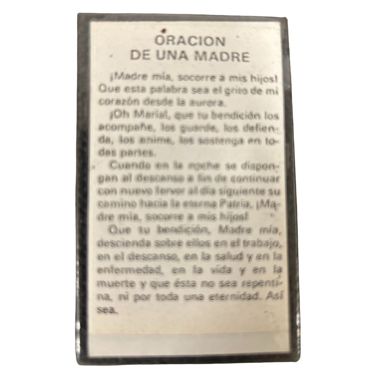 Nuestra Senora Del Perpetuo Socorro Prayer Card Vintage